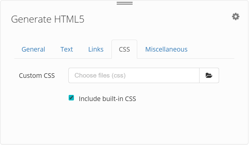 Generate HTML5 – Typefi Support